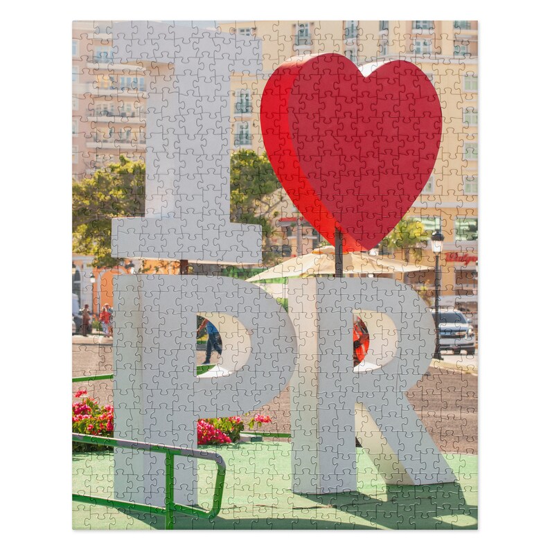 I Love Puerto Rico Sign | Jigsaw Puzzle for Adults | Puerto Rico - Etsy
