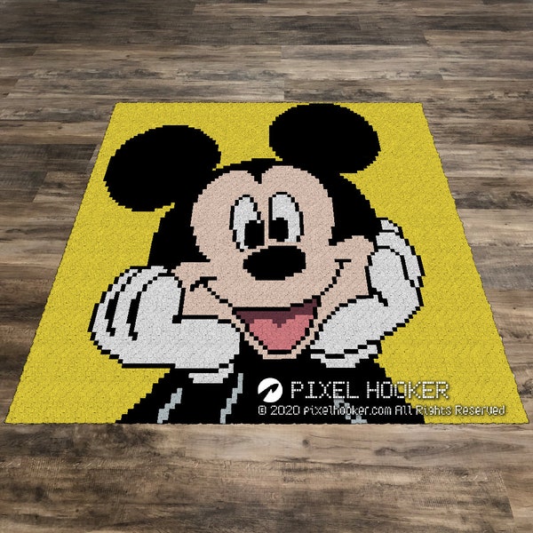 Mickey Mouse Granny Square - Etsy