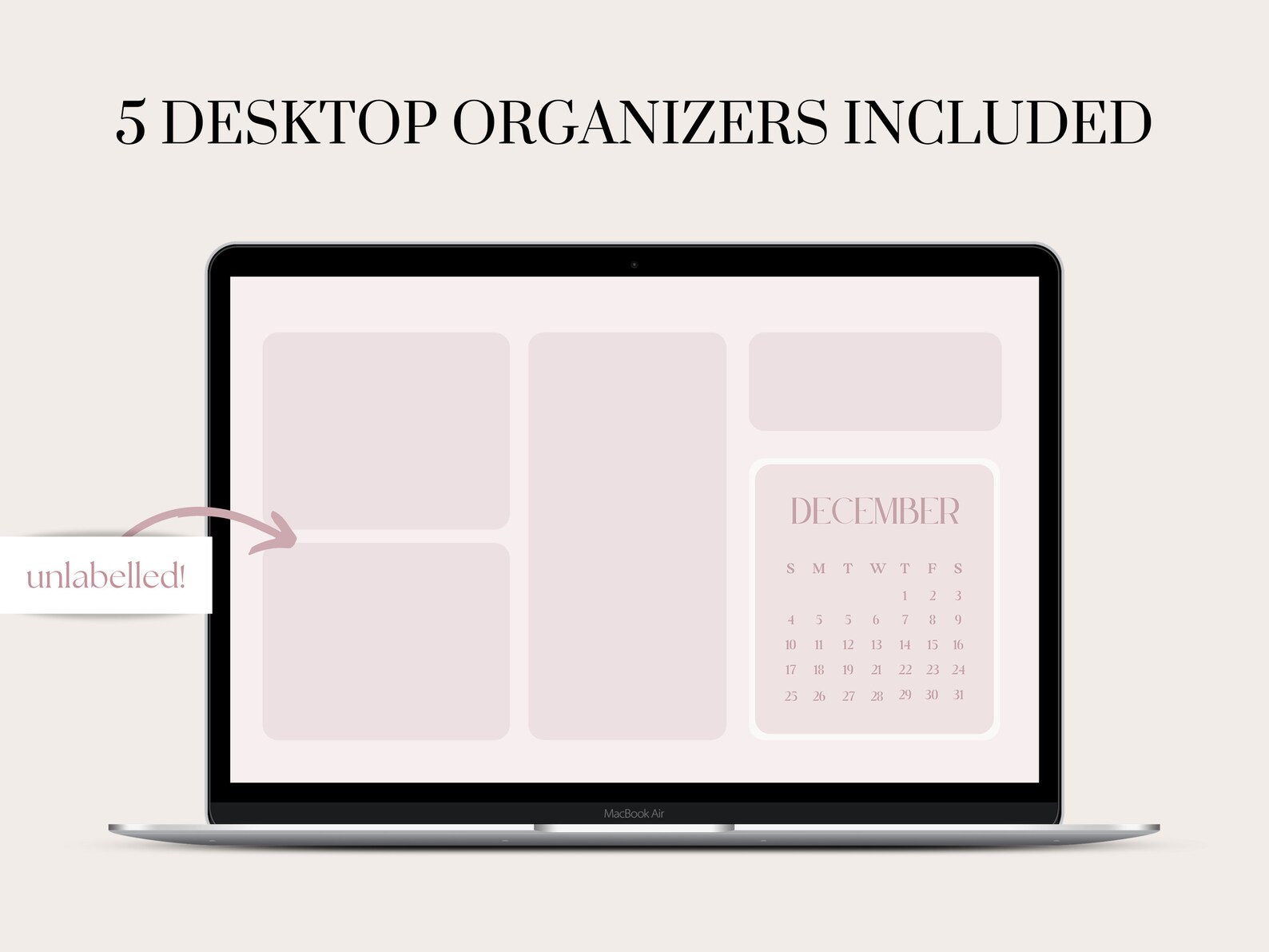Pink Desktop Organizer Wallpapers With Monthly Calendar (january - Dec ...