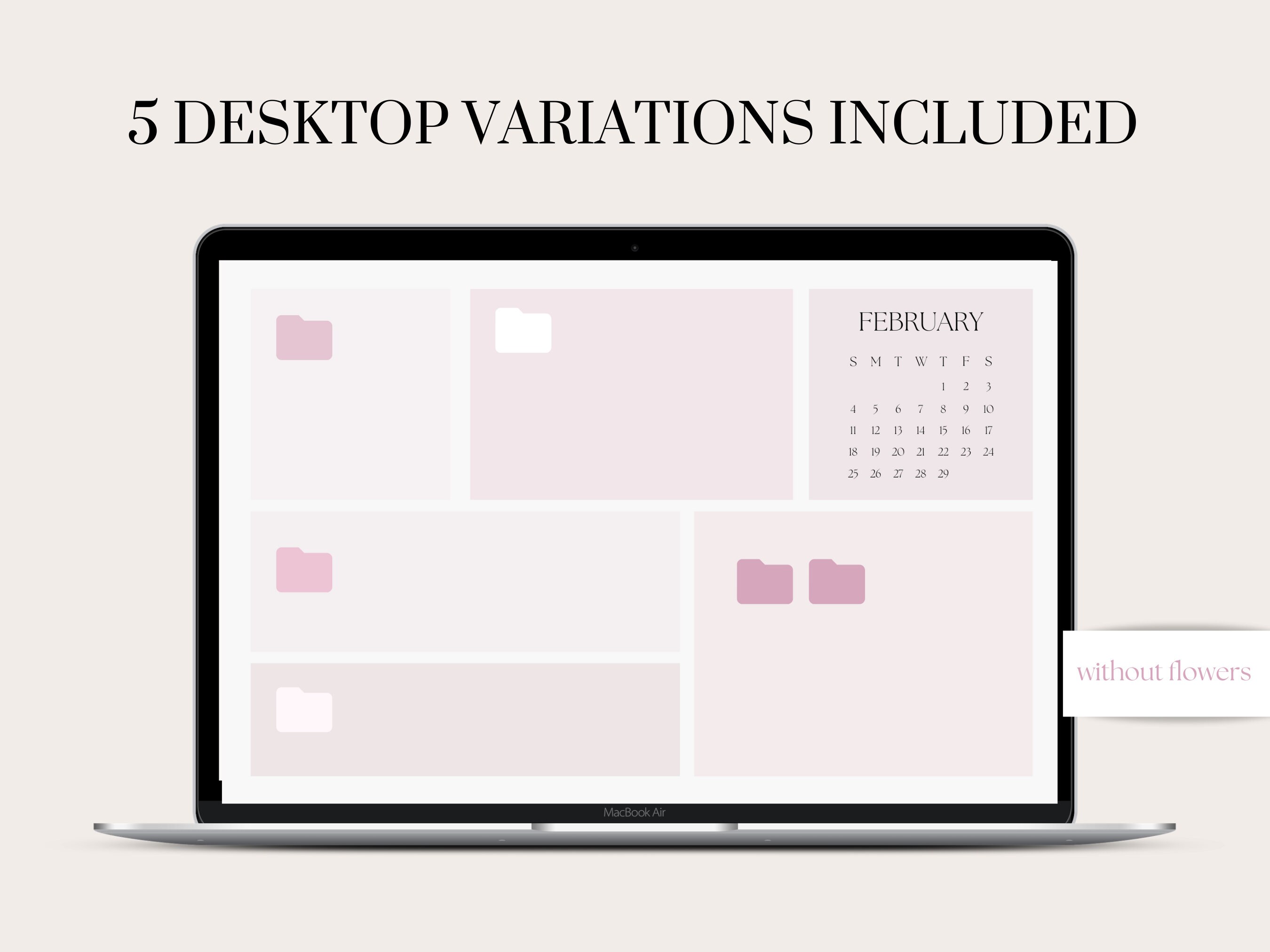 Desktop Organizer Wallpapers With Monthly Calendar (february 2024 - Dec ...