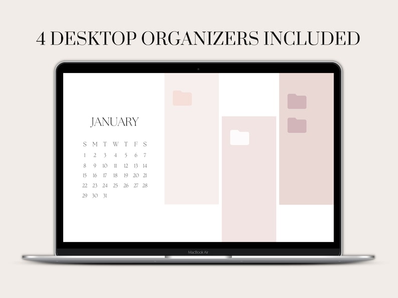 Soft Pink Desktop Organizer Wallpapers With Monthly Calendar (august ...