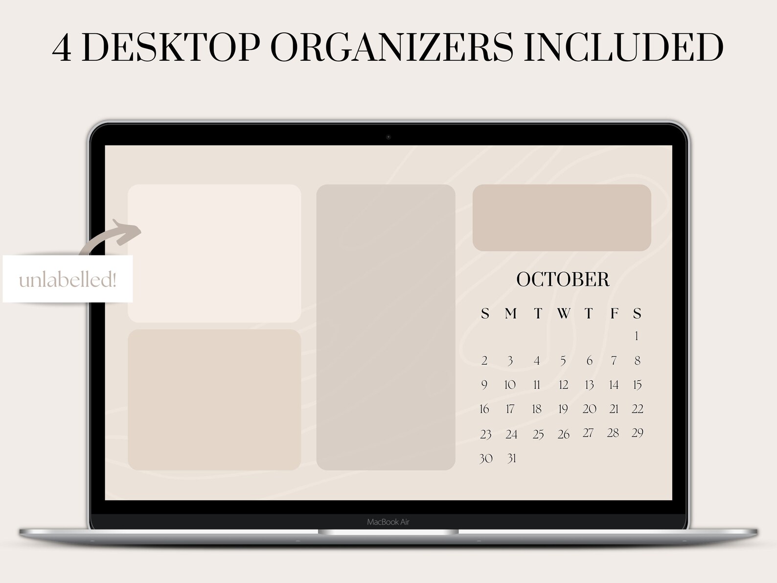 Desktop Wallpaper Organizers With Monthly 2023 Calendar Folder Icons ...
