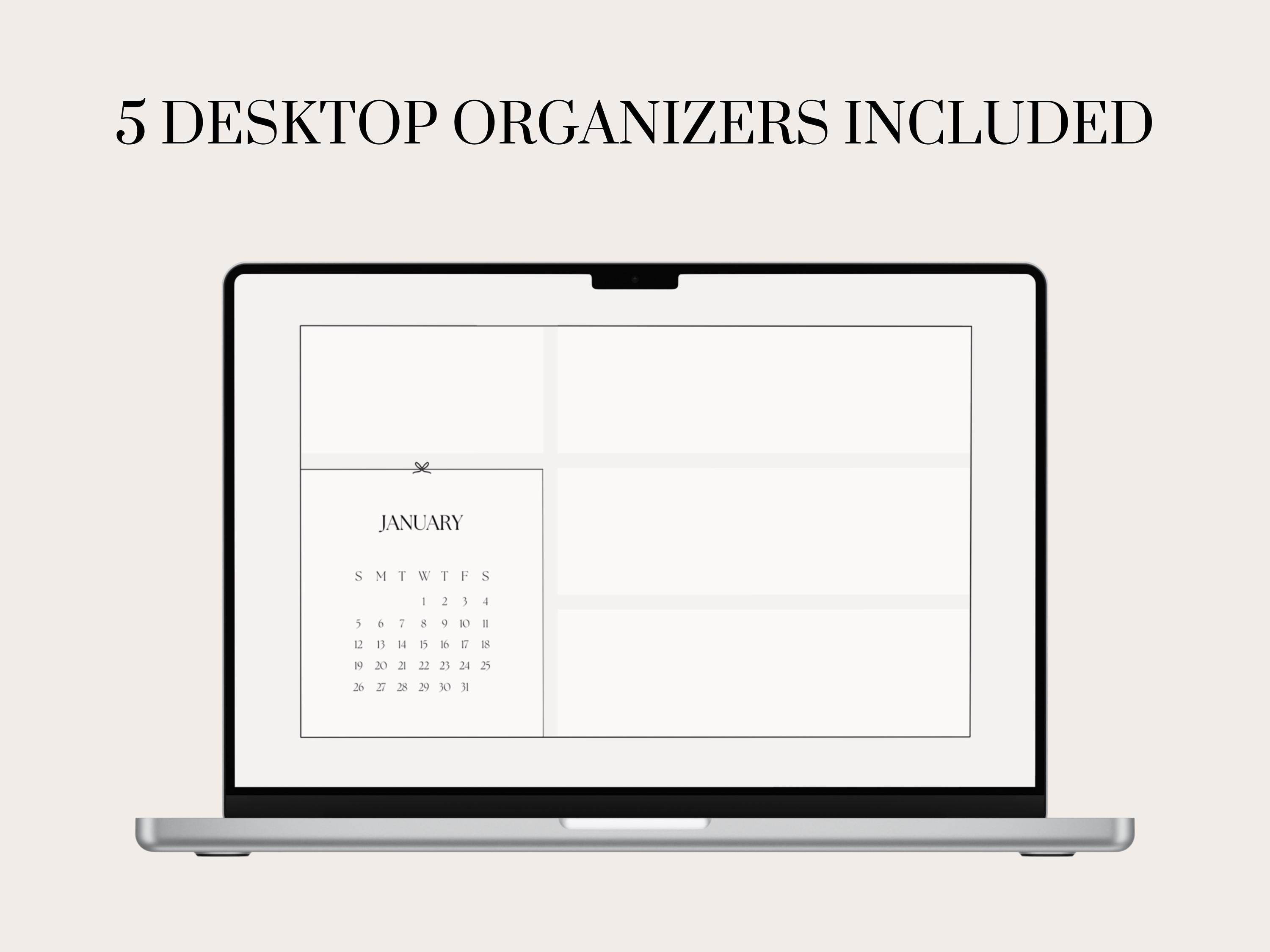 Desktop Organizer Wallpapers With Monthly Calendar (january 2025 - Dec ...