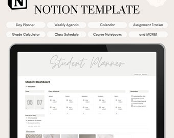 Student Planner Notion Template: All-in-one Organizer for Agenda ...