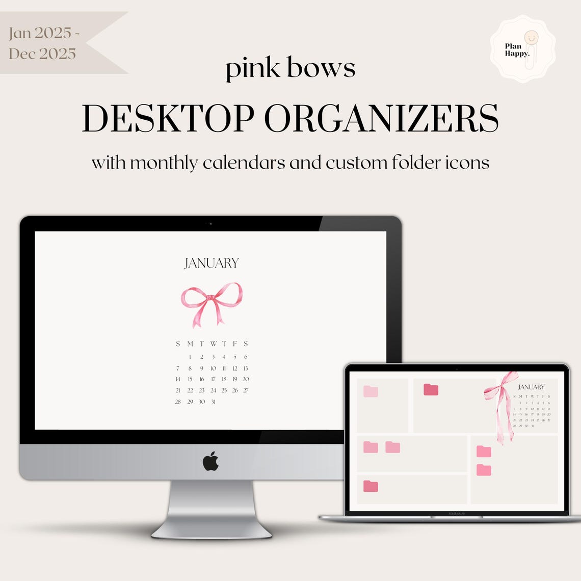 Desktop Organizer Wallpapers With Monthly Calendar (january 2025 - Dec ...