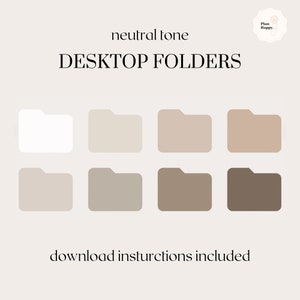 Neutral Beige Desktop Icons to Organize Your Home Screen | Aesthetic ...