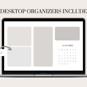 Minimalist Grey Desktop Organizer Wallpapers With Calendar (august 2024 ...