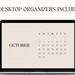 Neutral Desktop Organizer Wallpapers With Calendar (september 2024 ...