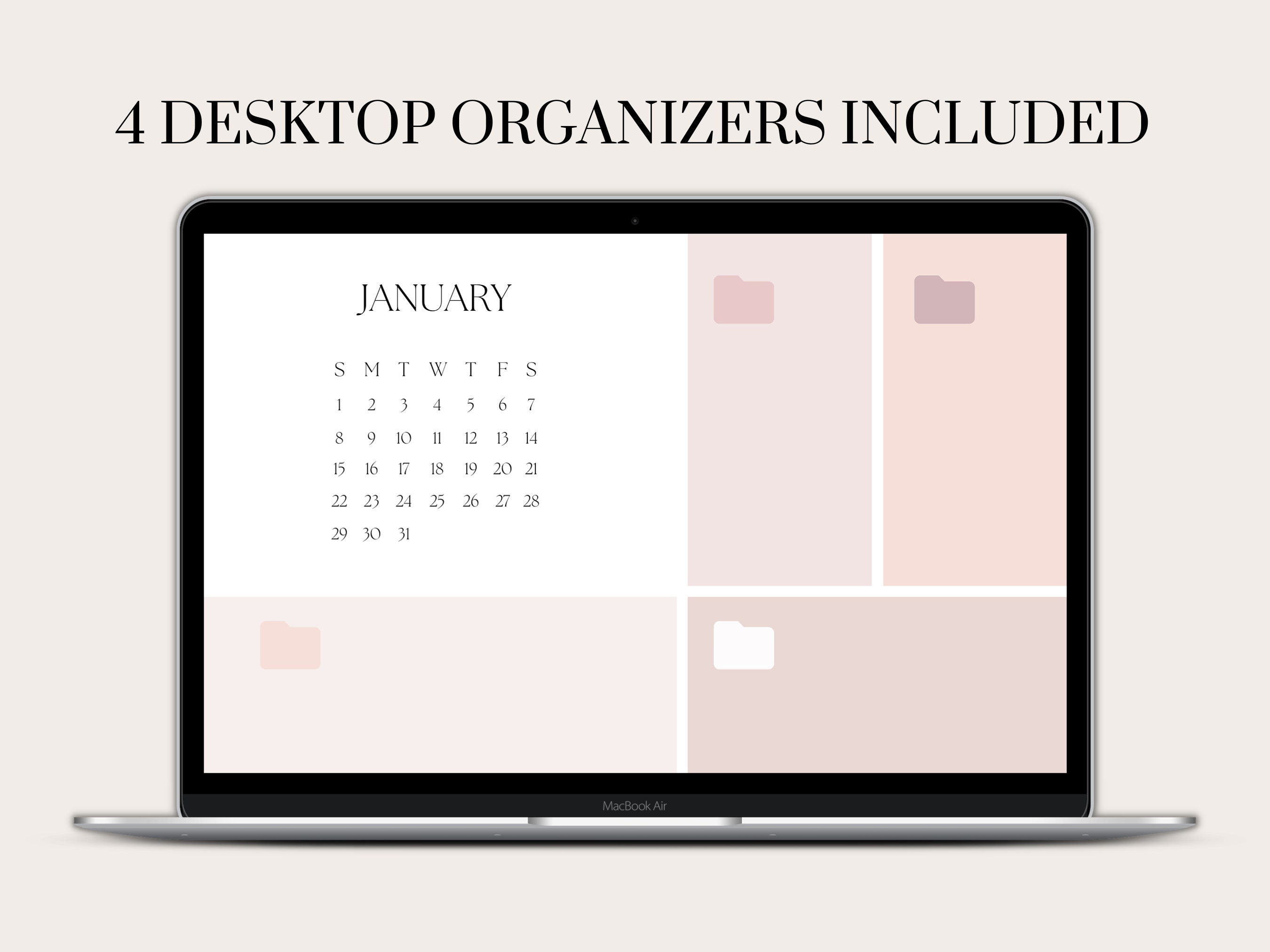 Soft Pink Desktop Organizer Wallpapers With Monthly Calendar (august ...