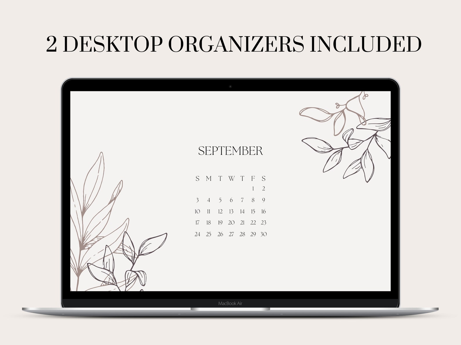 Desktop Wallpaper Organizers With Monthly Calendar (sept 2023 - Dec ...