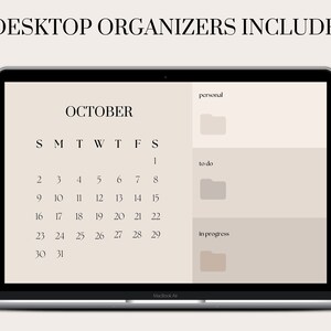 Desktop Wallpaper Organizers With Monthly 2023 Calendar Folder Icons ...