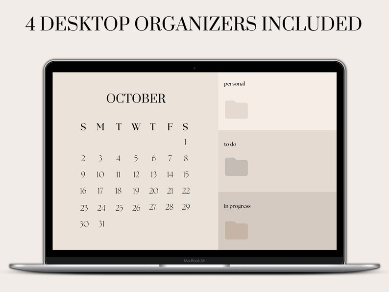Desktop Wallpaper Organizers With Monthly 2023 Calendar - Etsy