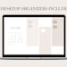 Soft Neutral Desktop Organizer Wallpapers With Monthly Calendar (aug ...