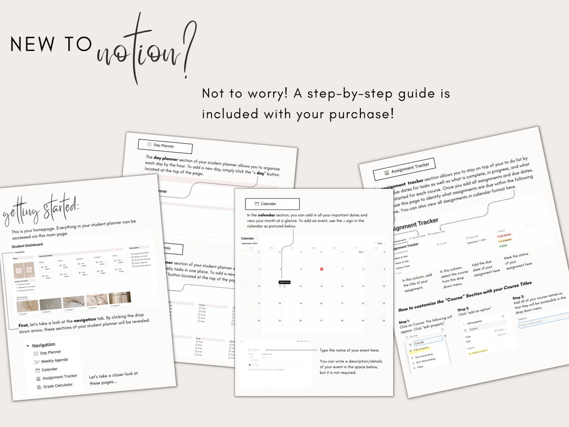 Student Planner Notion Template: All-in-one Organizer for Agenda ...