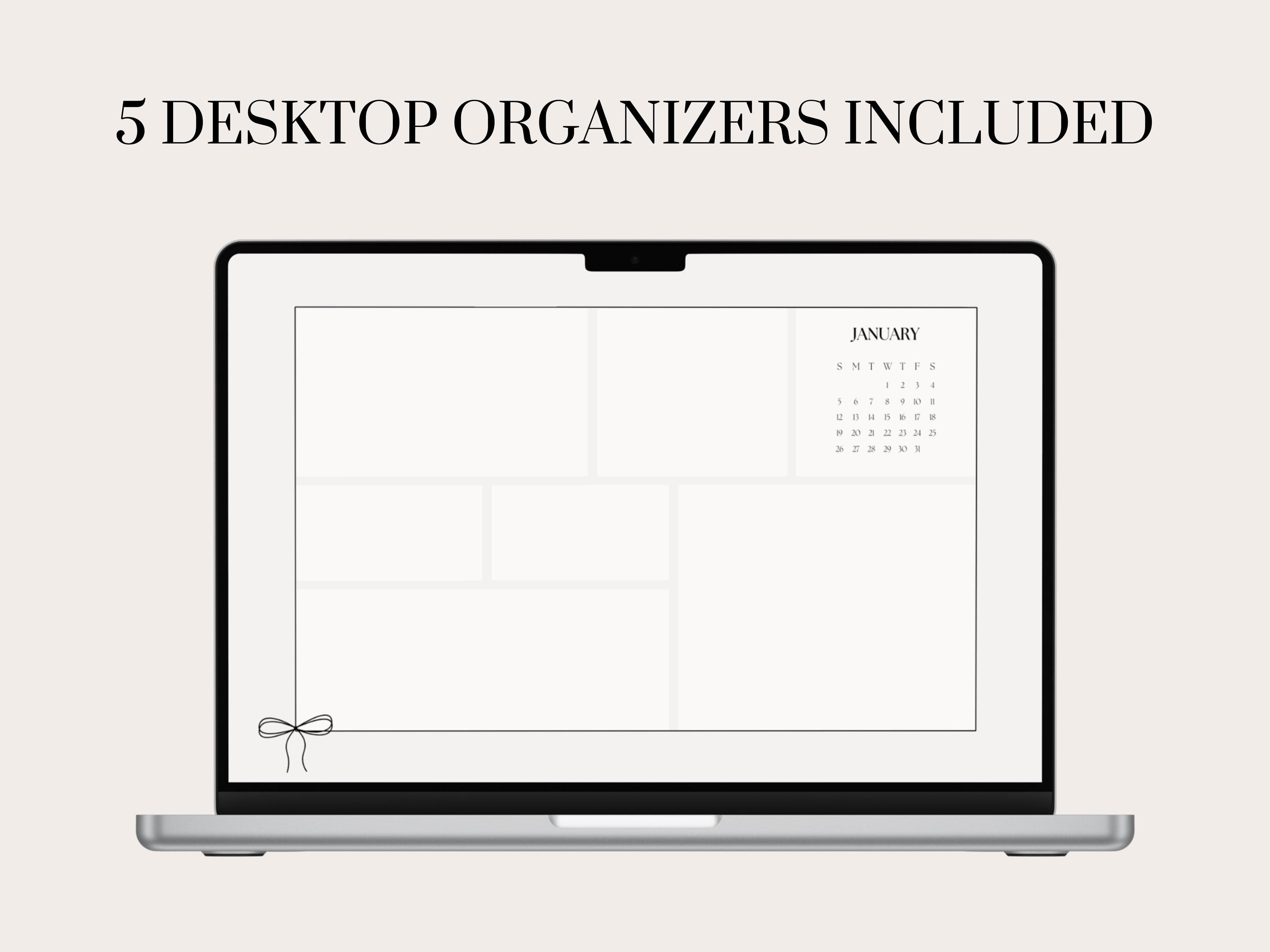 Desktop Organizer Wallpapers With Monthly Calendar (january 2025 - Dec ...