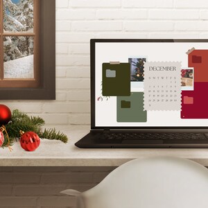 Christmas Desktop Wallpaper Organizer - Minimal Winter Theme - Desktop ...