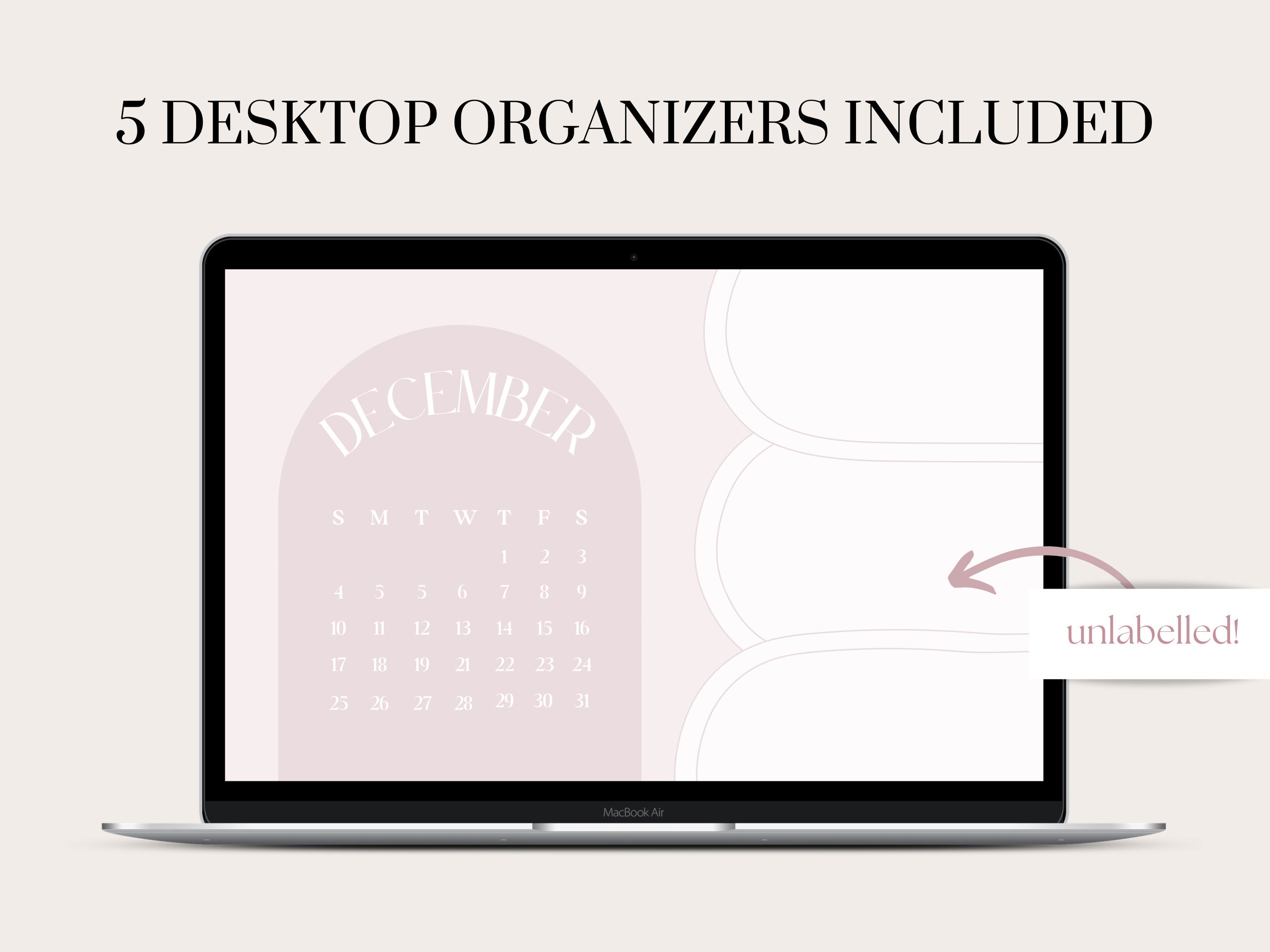 Pink Desktop Organizer Wallpapers With Monthly Calendar (aug 2023 - Dec ...