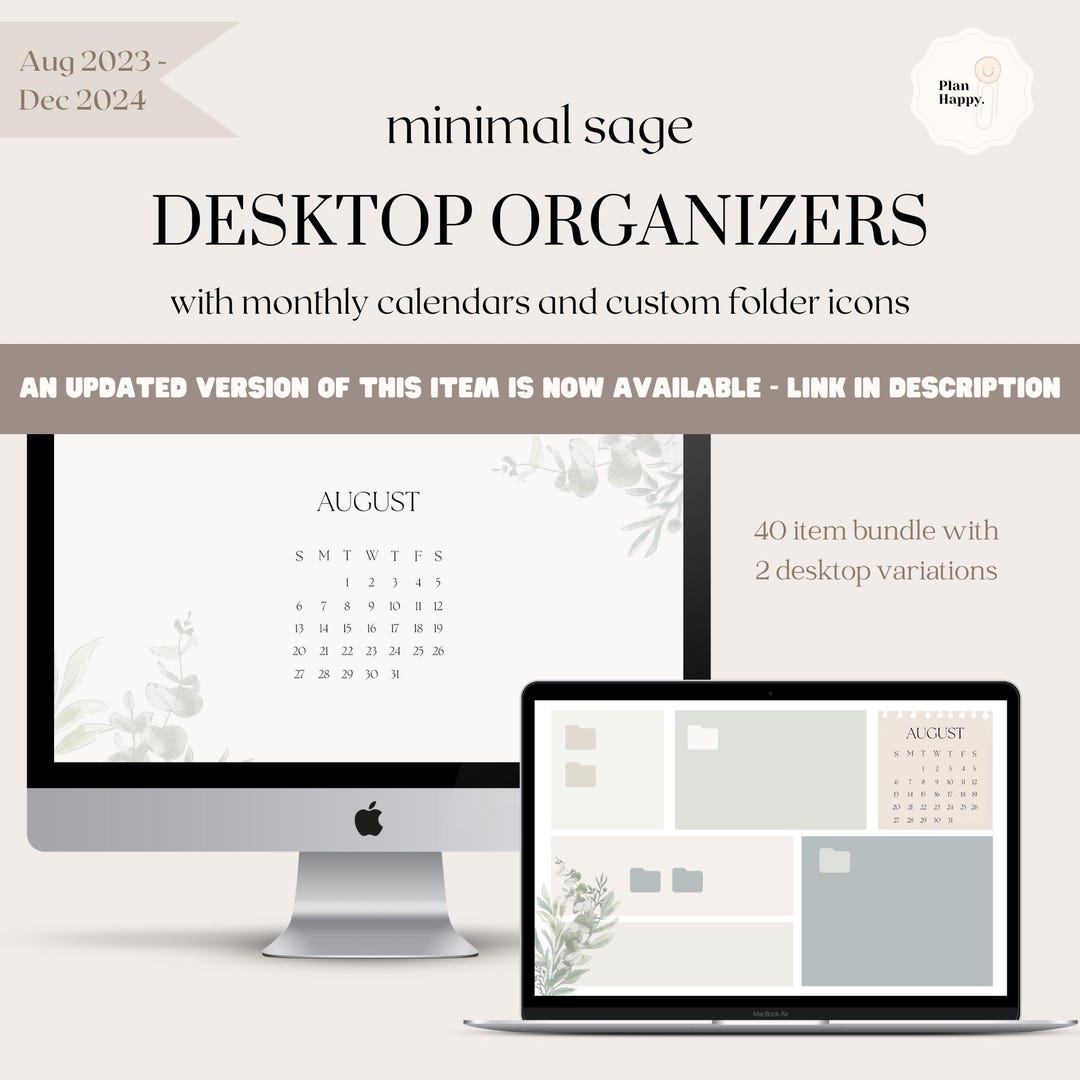 Aesthetic Desktop Wallpaper Organizers With Monthly Calendar aug 2023 ...