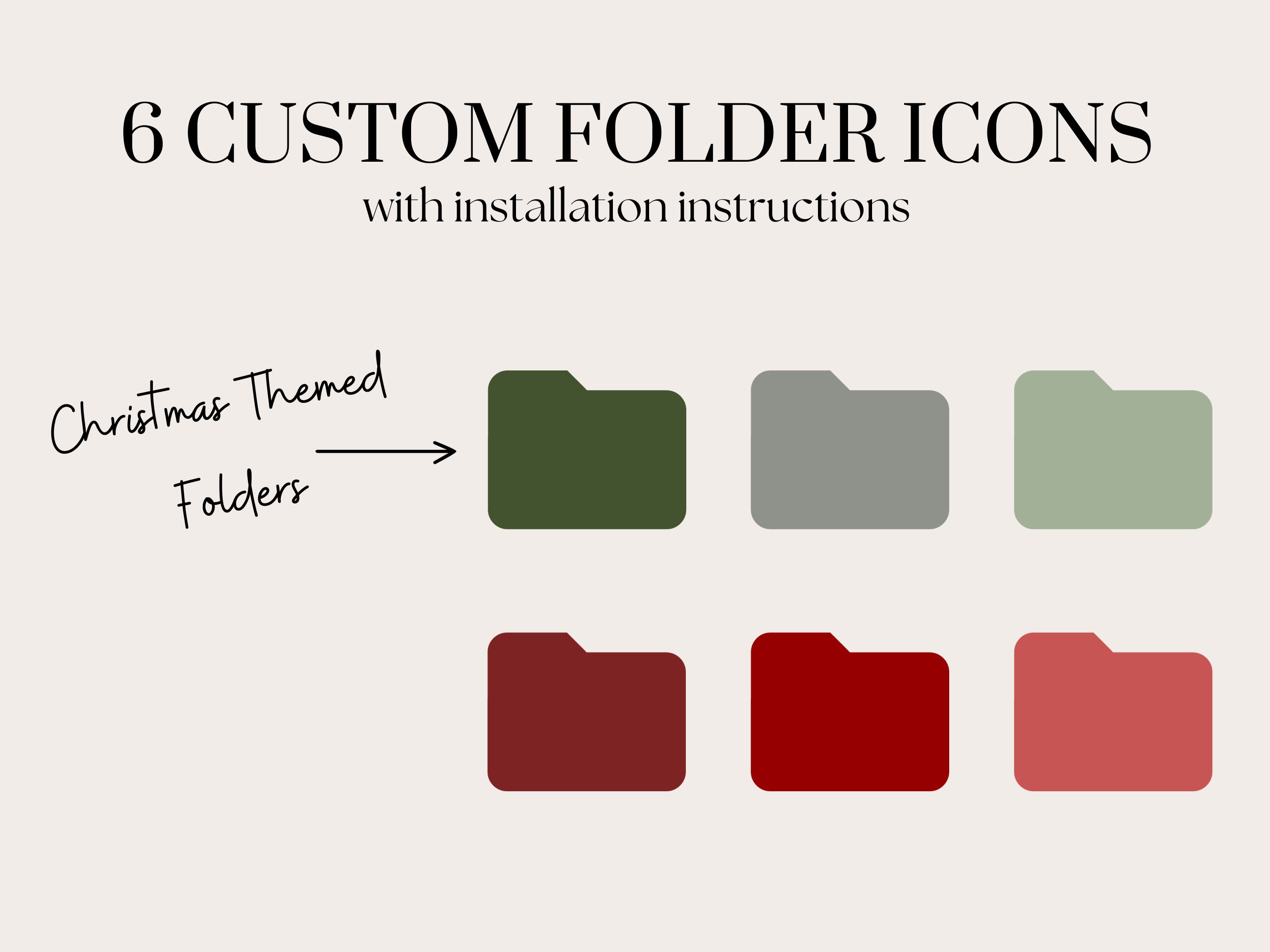 Christmas Desktop Wallpaper Organizer - Minimal Winter Theme - Desktop ...