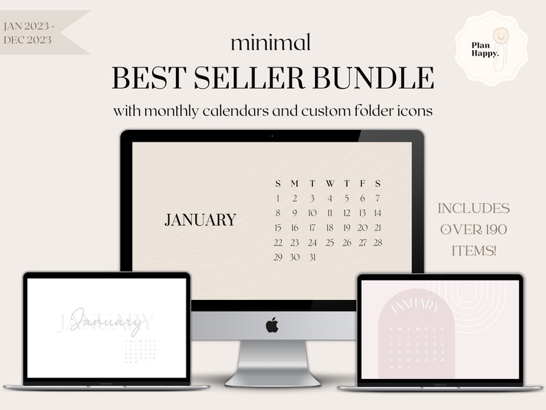 Desktop Organizing Wallpapers With Folder Icons and Monthly Calendars ...