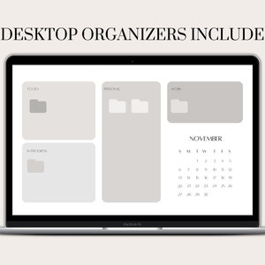 Minimalist Grey Desktop Organizer Wallpapers With Calendar (august 2024 ...
