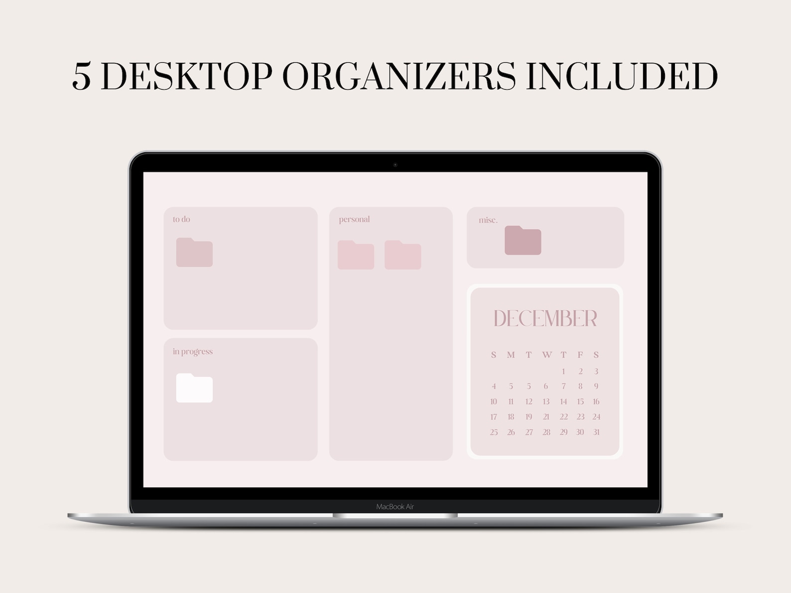 Pink Desktop Organizer Wallpapers With Monthly Calendar (aug 2023 - Dec ...