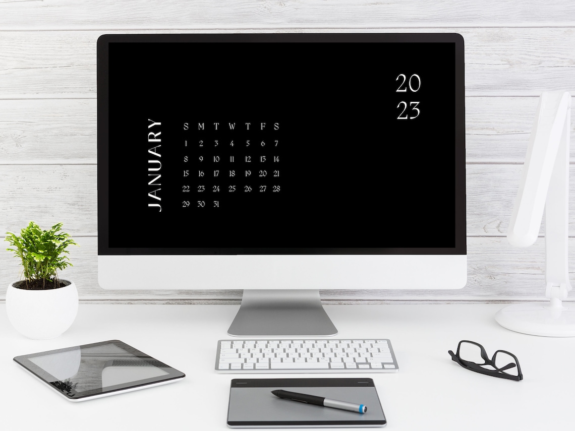 Desktop Wallpaper Organizers With Monthly Calendar jan Dec 2024 Folder ...
