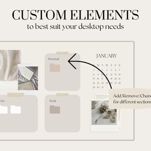 Editable Desktop Wallpaper Organizers With Monthly Calendar (nov 2023 ...
