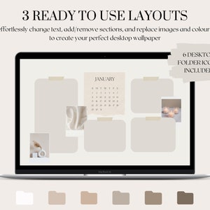 Editable Desktop Wallpaper Organizers With Monthly Calendar (nov 2023 ...