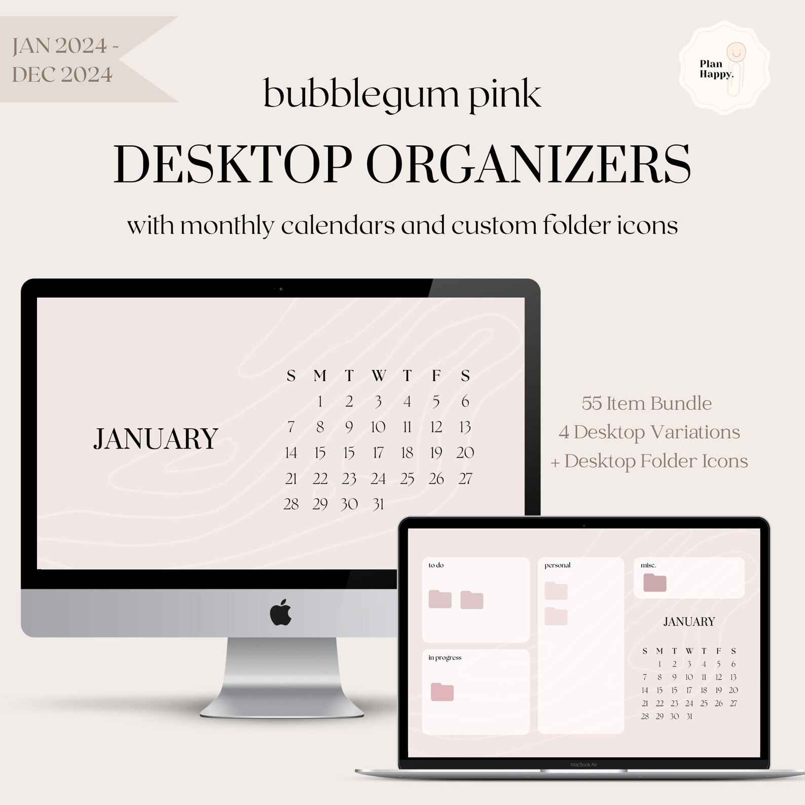 2024 Calendar Desktop Organizer Wallpapers With Calendar january 2024 ...