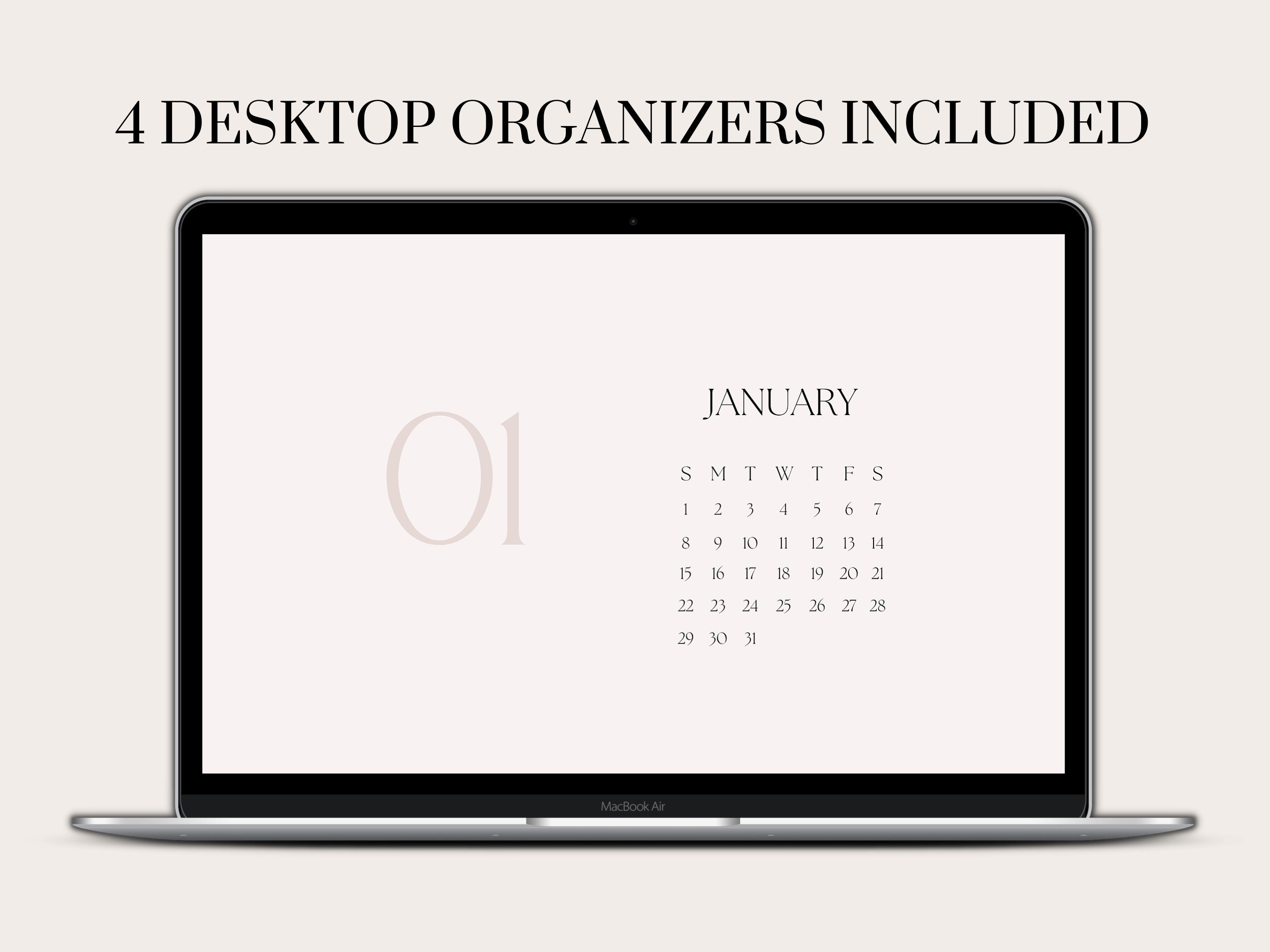 Soft Pink Desktop Organizer Wallpapers With Monthly Calendar (august ...