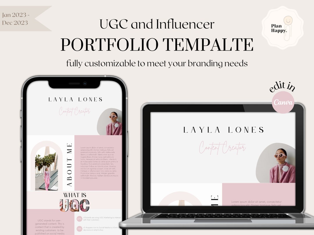 UGC Portfolio Template and Influencer Media Kit | Edit in Canva ...