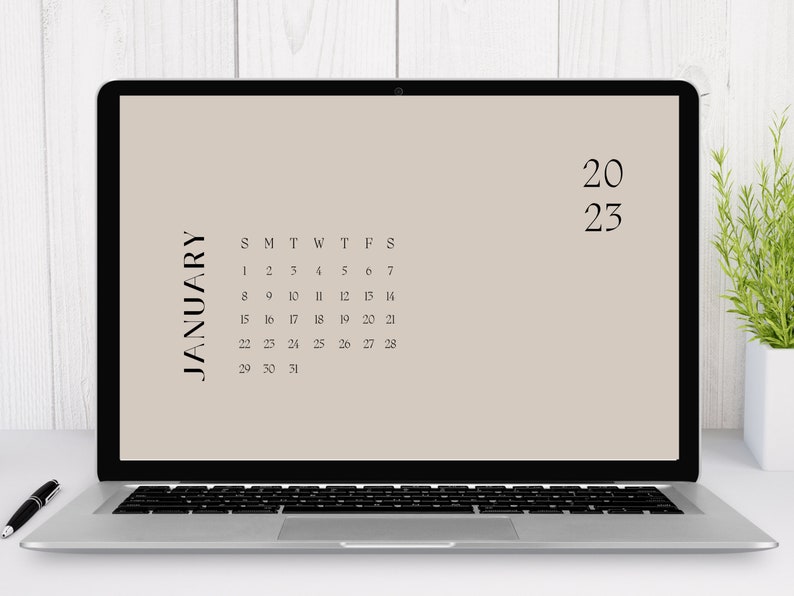 Minimal Monthly Calendar Desktop Screensavers Neutral, Minimal, Simple ...