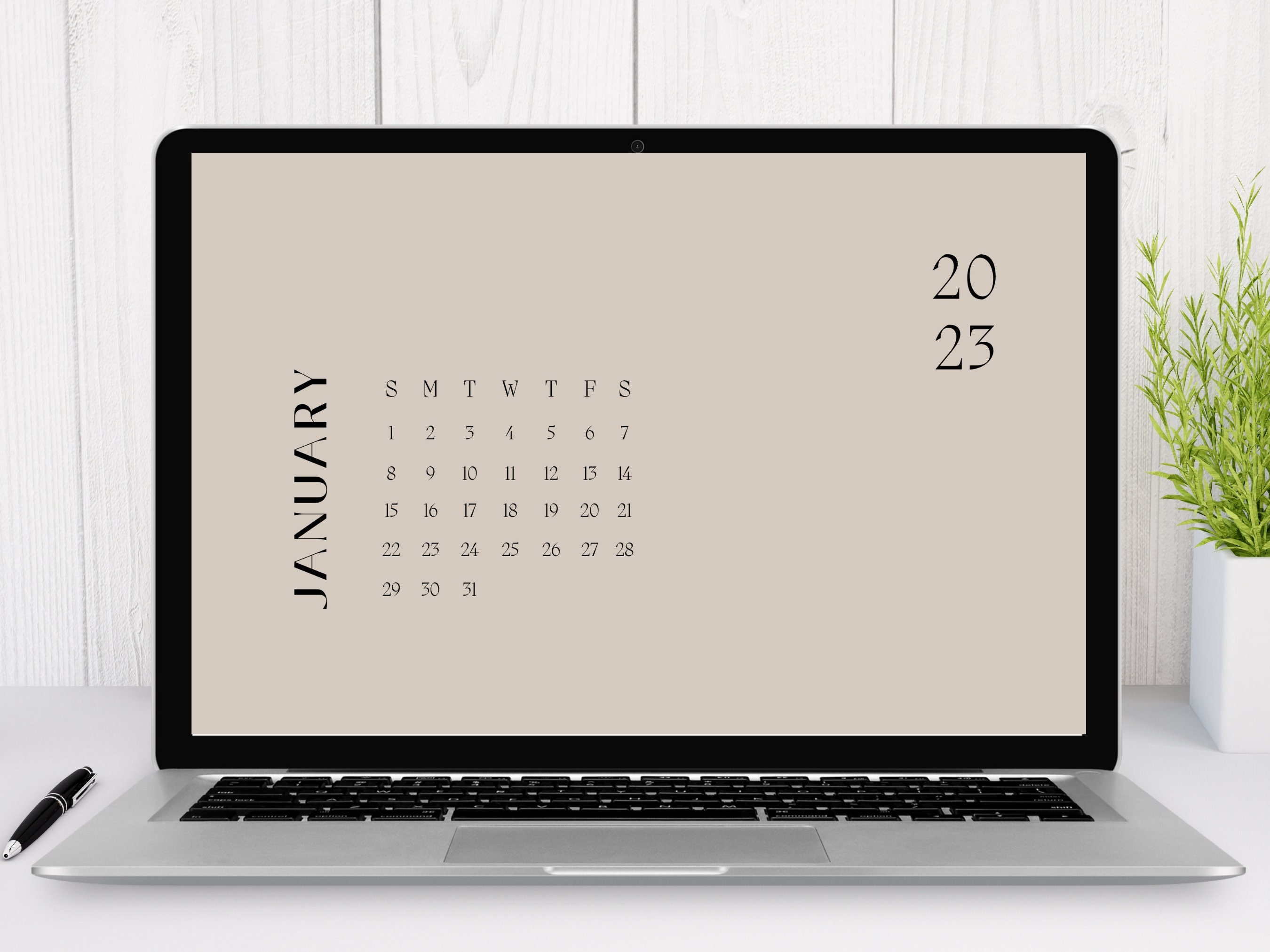 Minimal Monthly Calendar Desktop Screensavers | Neutral, Minimal ...