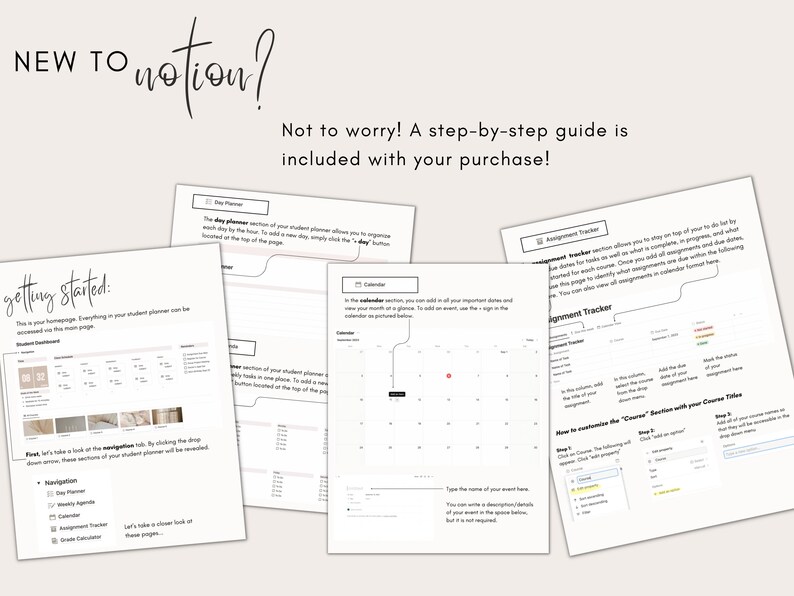 Student Planner Notion Template: All-in-one Organizer for Agenda ...
