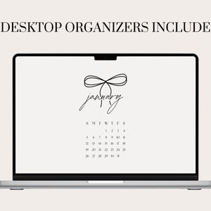 Desktop Organizer Wallpapers With Monthly Calendar (january 2025 - Dec ...