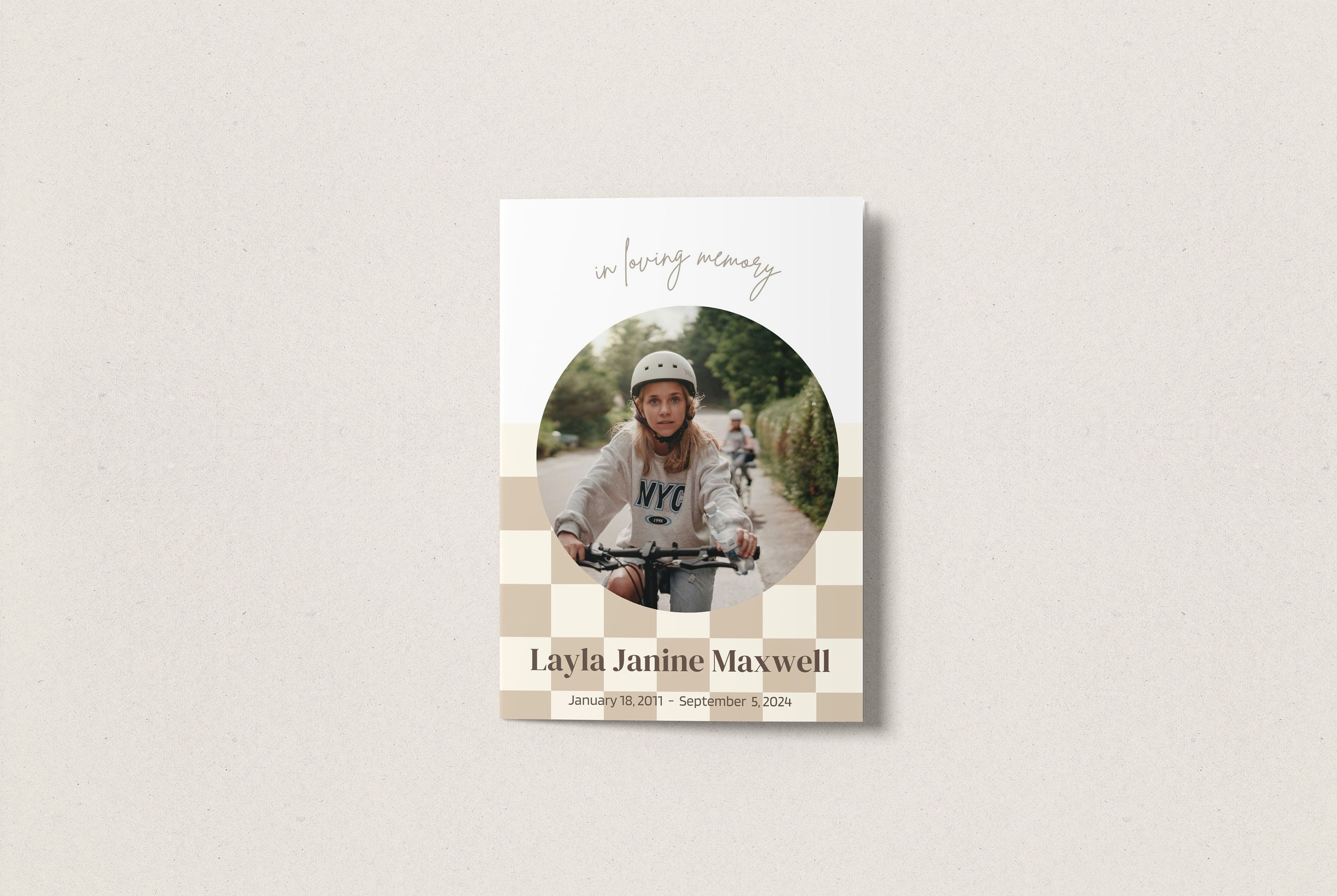 Neutral Celebration of Life | Template Program | Funeral | Printable ...