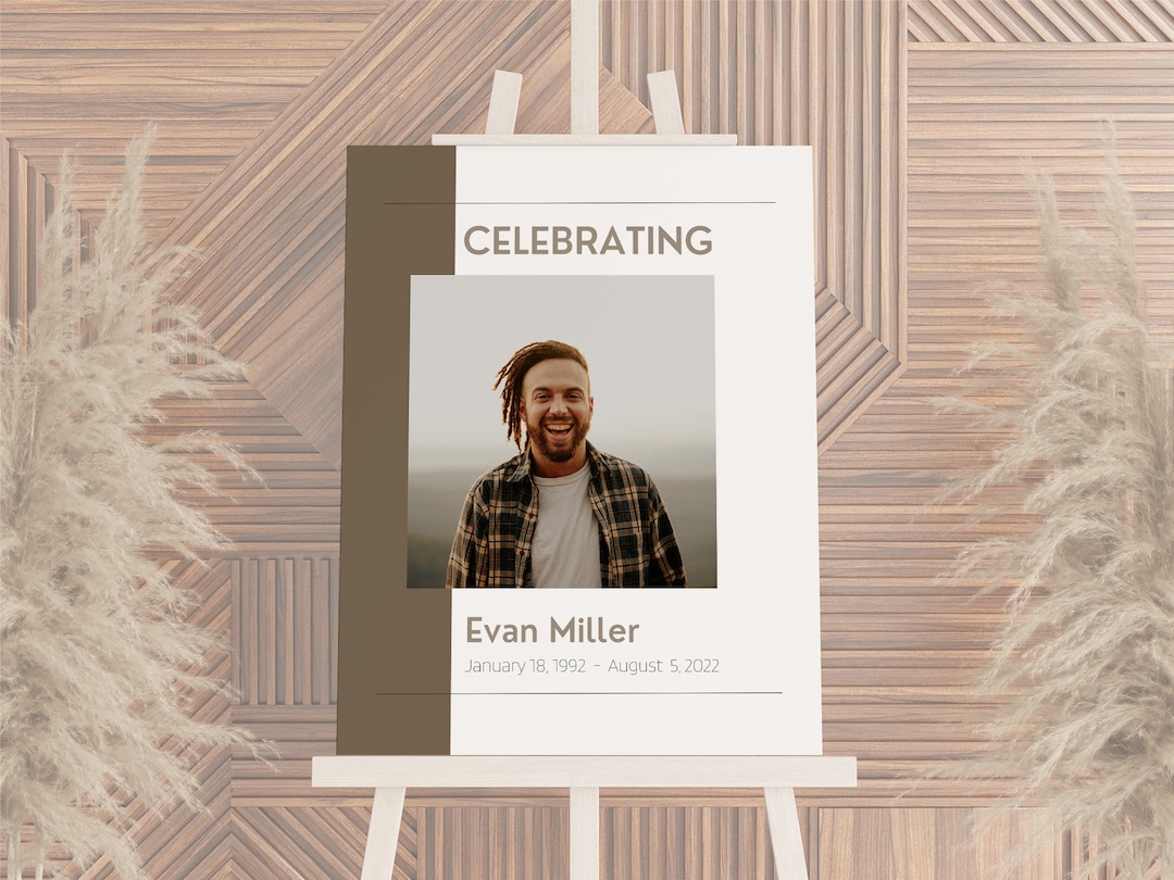 Editable Celebration of Life Poster Template Poster - Etsy