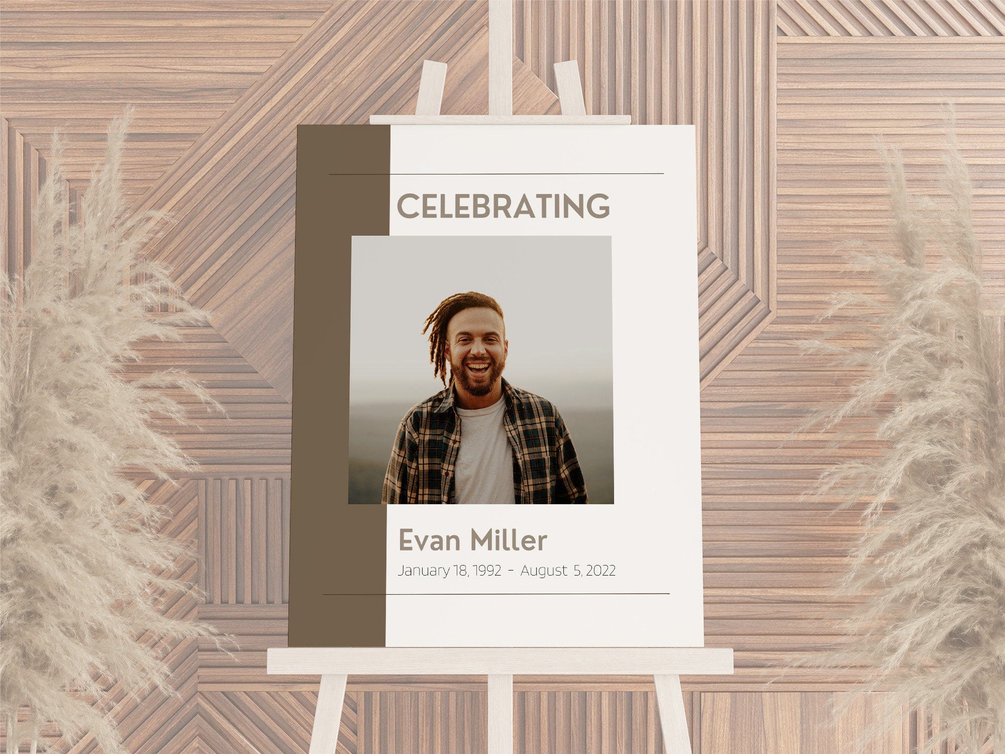 Editable Celebration of Life Poster | Template Poster | Memorial ...