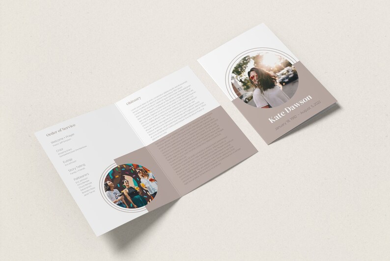 Editable Celebration of Life Program Template Program - Etsy Canada