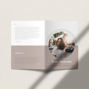 Editable Celebration of Life Program Template Program - Etsy Canada