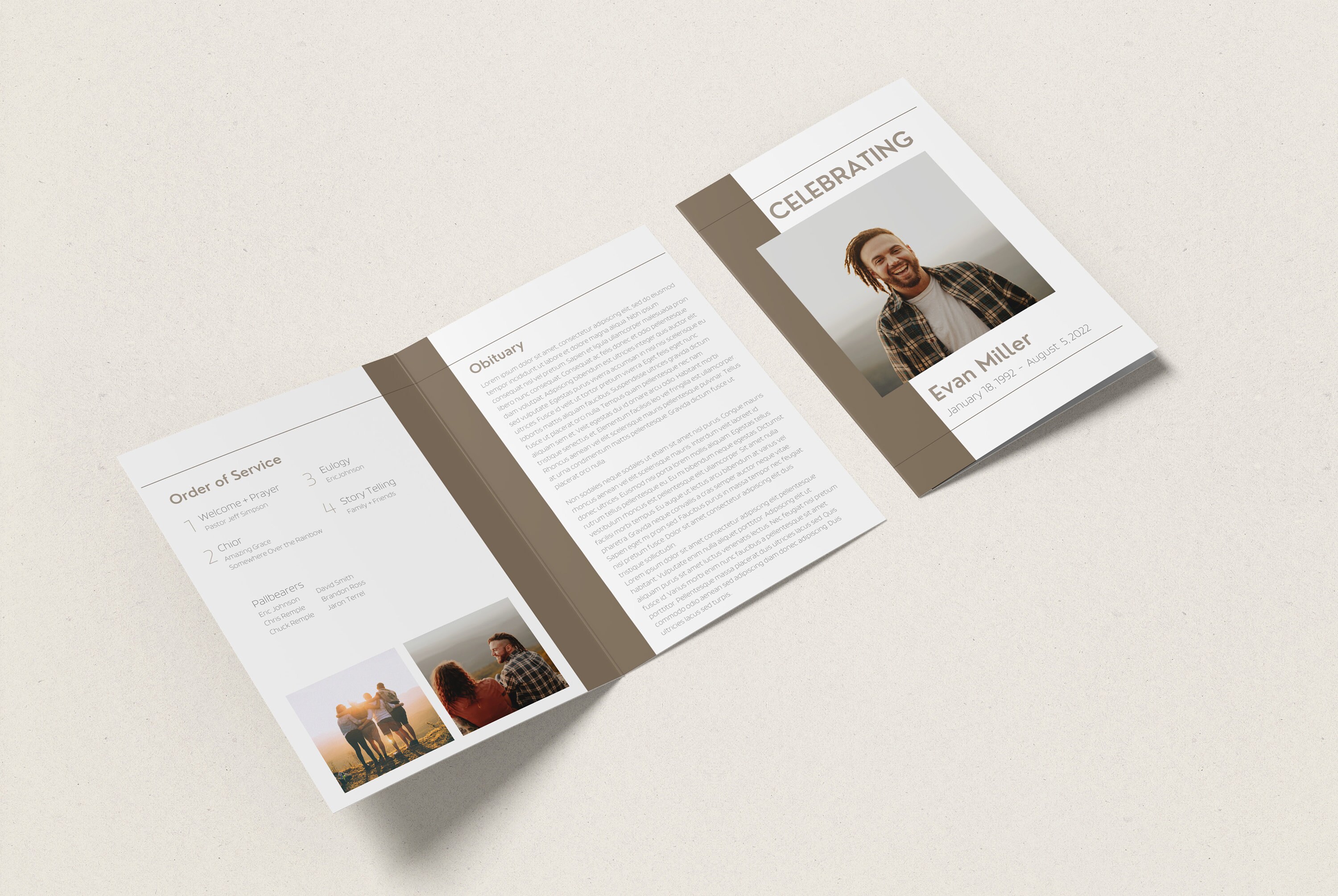 Editable Celebration of Life Program | Template Program | Memorial ...