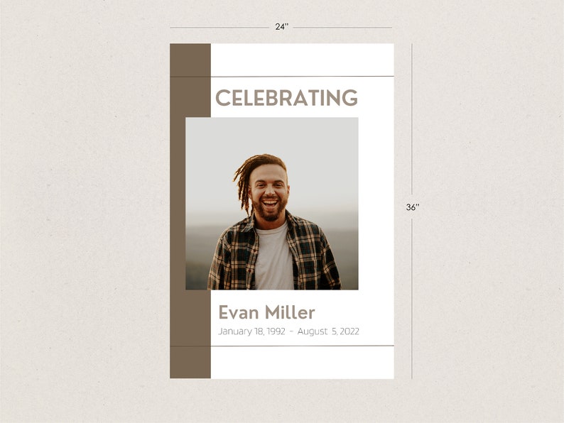 Editable Celebration of Life Poster | Template Poster | Memorial ...