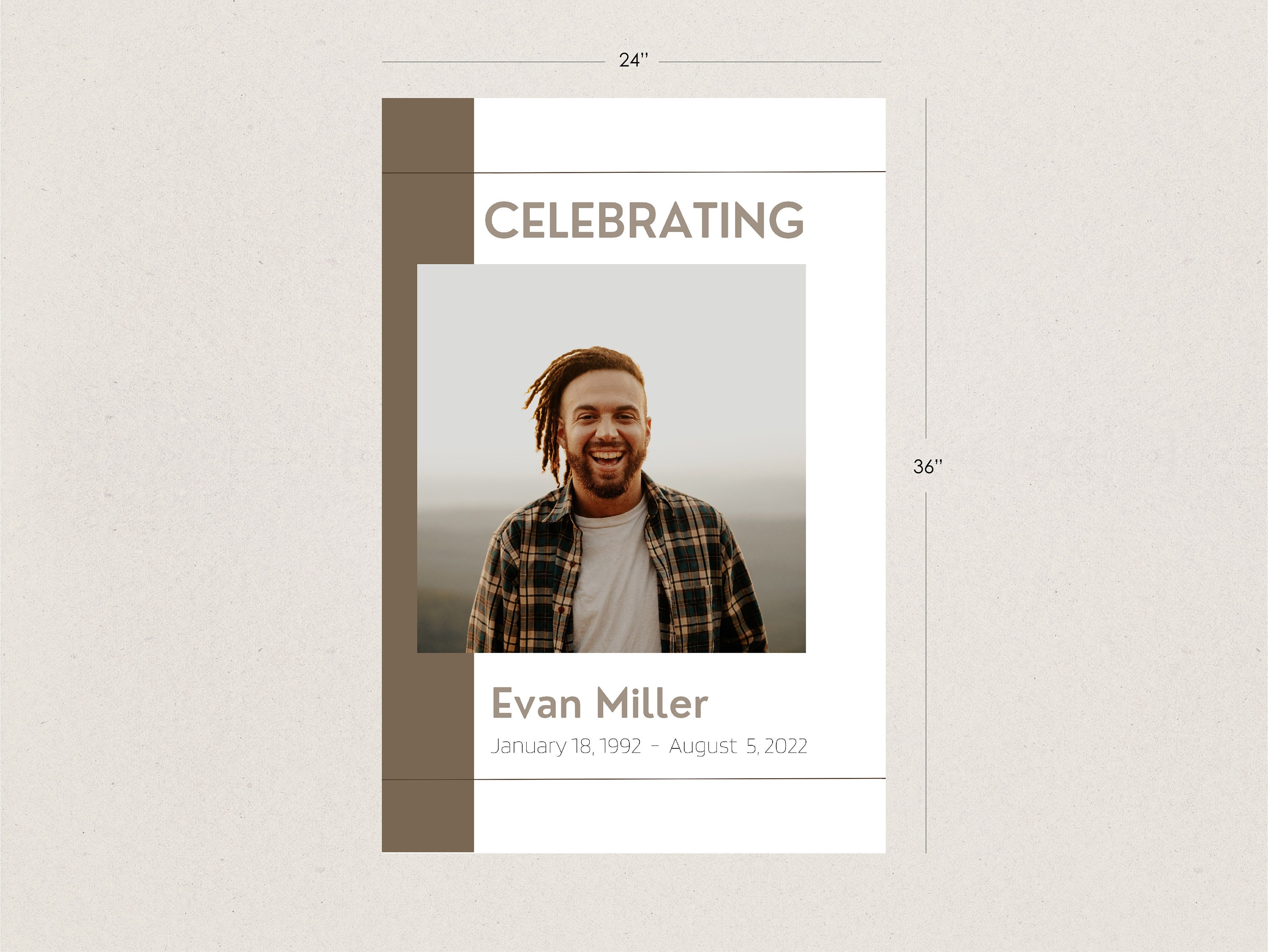 Editable Celebration of Life Poster | Template Poster | Memorial ...