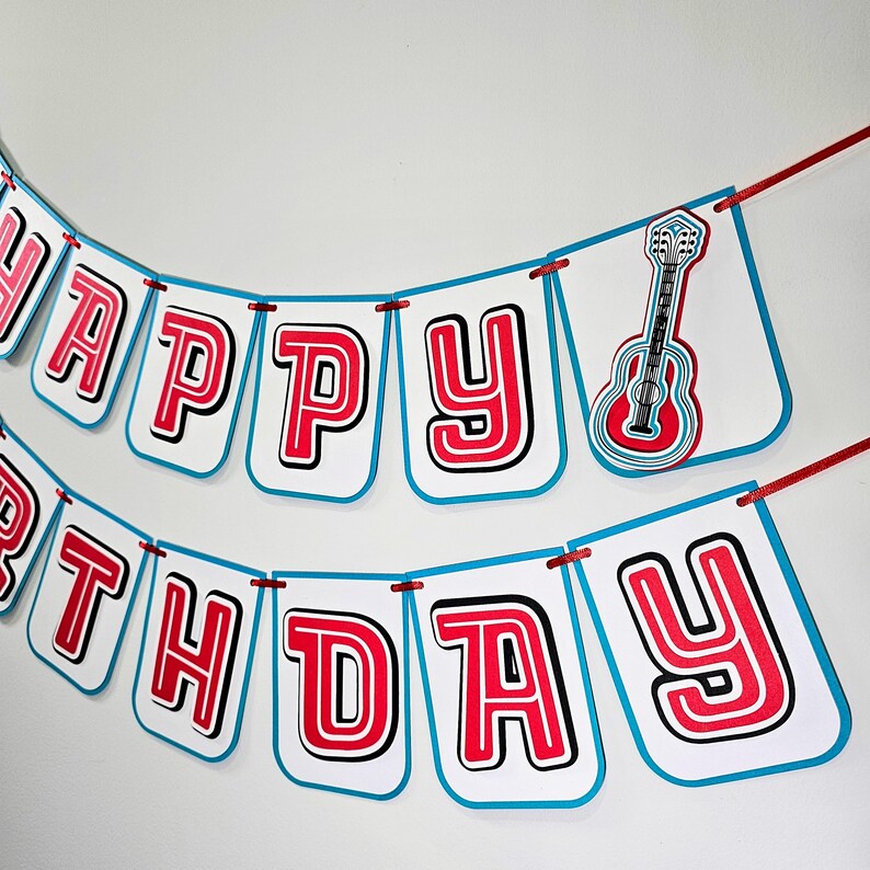 Personalized Guitar Banner: Music Lover Birthday Party Decor - Etsy