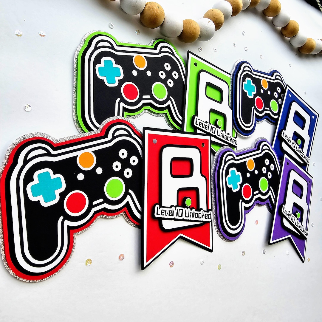 Personalized Video Game Birthday Banner | Gamer Name Party Banner ...
