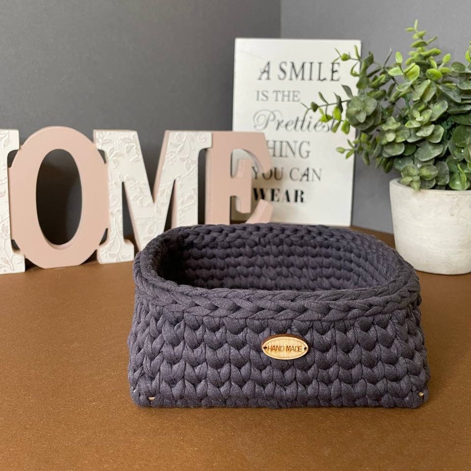 Square of Basket, Grey Basket, Storage Basket, Cosmetics Basket, Gift ...