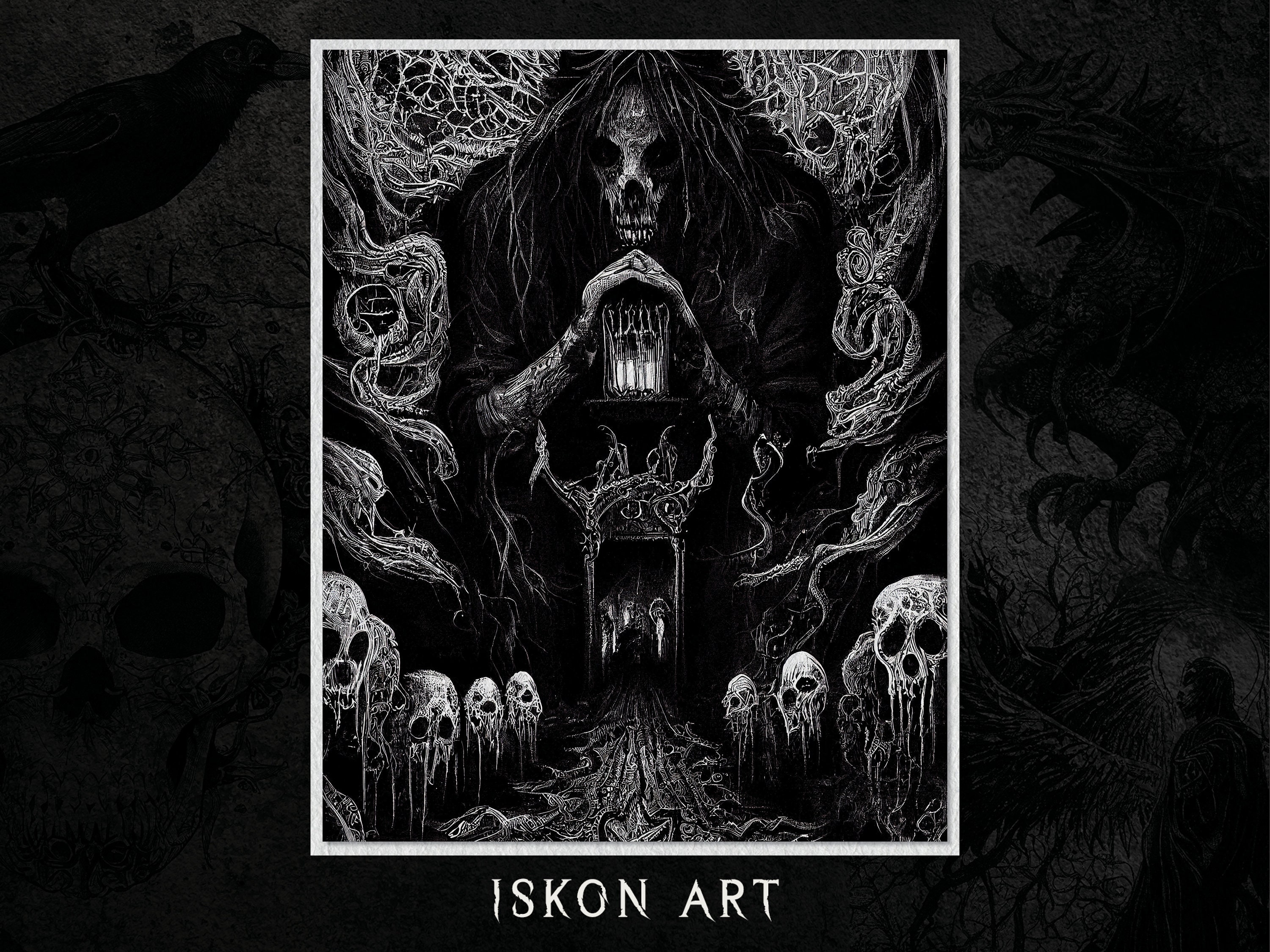 Clues in the Darkness Gothic Art Print Horror Drawings Dark Art ...