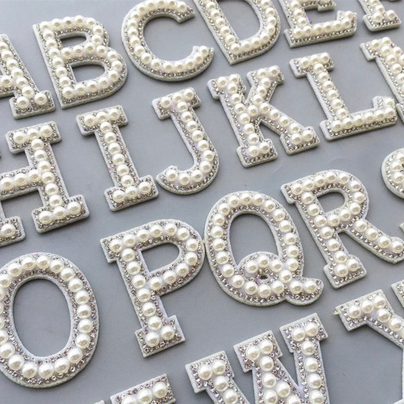 Pearl Iron on Letters - Etsy