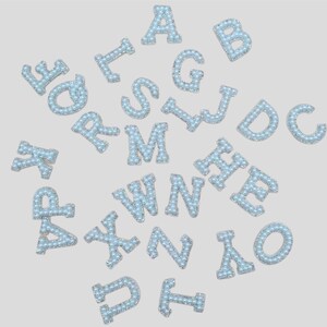 White Pearl and Rhinestone Letter Patches | Iron on | A-Z Letters - Etsy